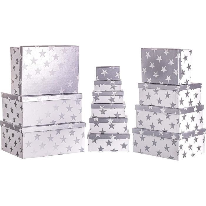 Boîte De Rangement En Carton Avec Couvercle – Carton Solide – Lot De 13 ...