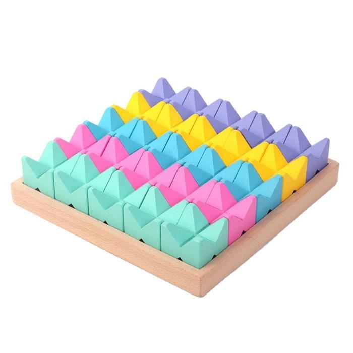 Shape Géométrique Stacker Puzzle Board Stacking éducatif - Cdiscount ...