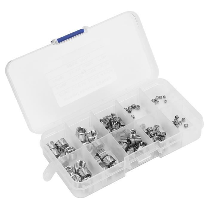 Kit d'insertion de réparation de filetage de manchon de vis d'acier ...