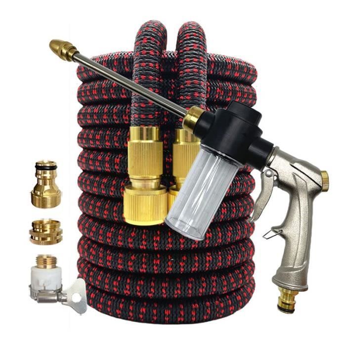 TUYAU - BUSE - ACCESSOIRE DE BUSE,Hose Set 10-25FT--Tuyau'arrosage Flexible et extensible pour ...