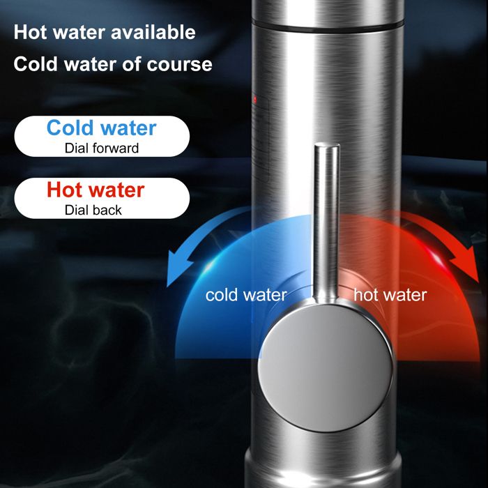 TTLIFE Robinet chauffant en acier inoxydable 3000 W Robinet chauffant ...
