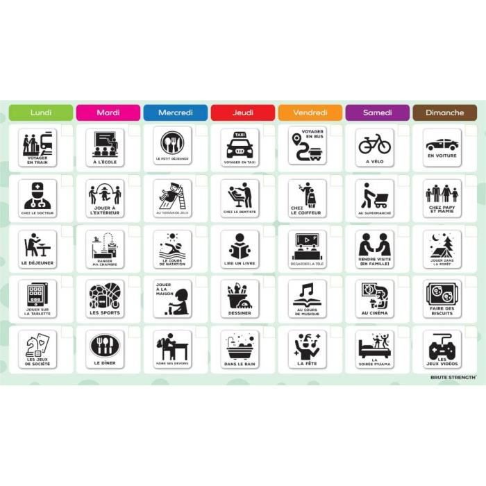 Pictogrammes Magnétiques Pour Tableau De Planification De L'Agenda ...