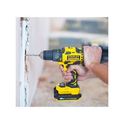 Perceuse a percussion STANLEY FATMAX FMC627D2 18V 2 Batteries Lithium ion 1 3 Ah Chargeur rapide Cdiscount Bricolage