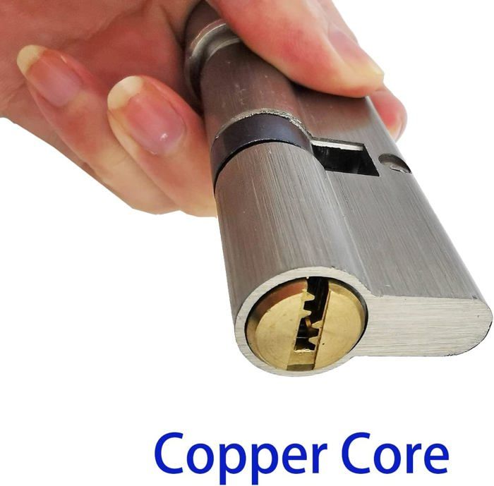 Cylindre Européen, Cylindre Serrure Laiton 35/35 (70Mm), Anti-Casse ...