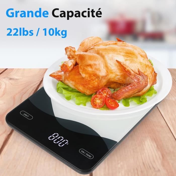 Balance de Cuisine Numérique - A62 - 22lb - Affichage LED ...