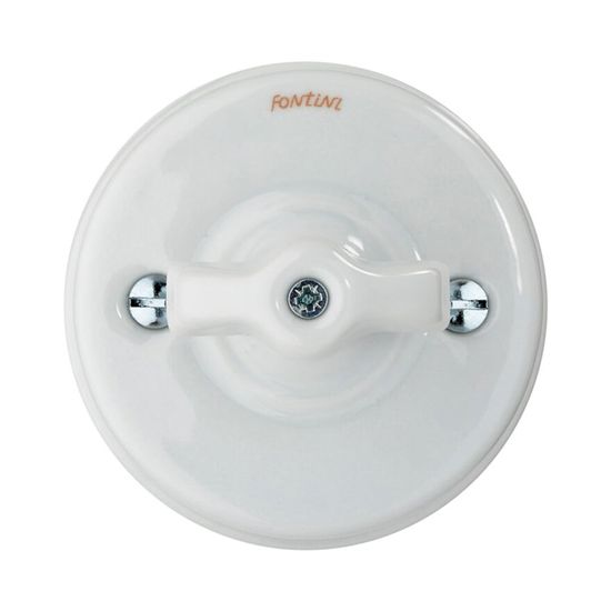 FONTINI GARBY COLONIAL Interrupteur Va & Vient Porcelaine Blanche et ...