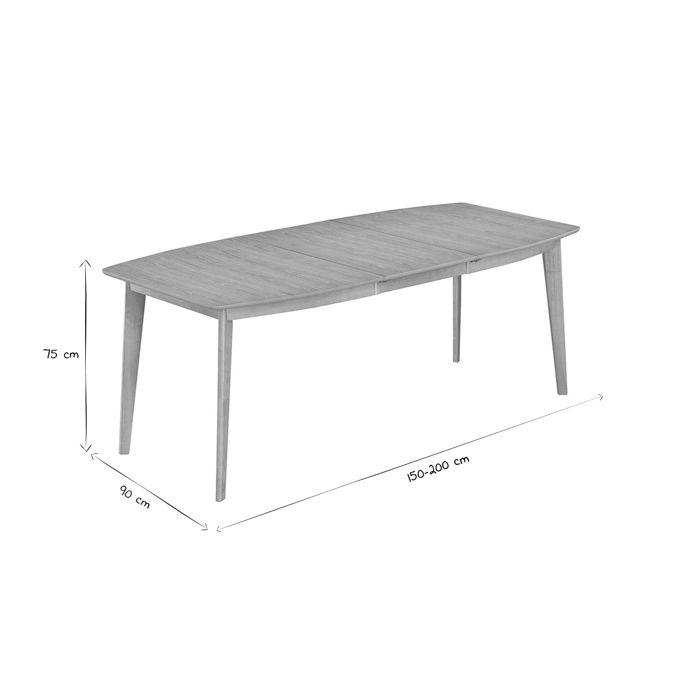 Miliboo - Table à manger extensible scandinave en bois clair L150-200 ...
