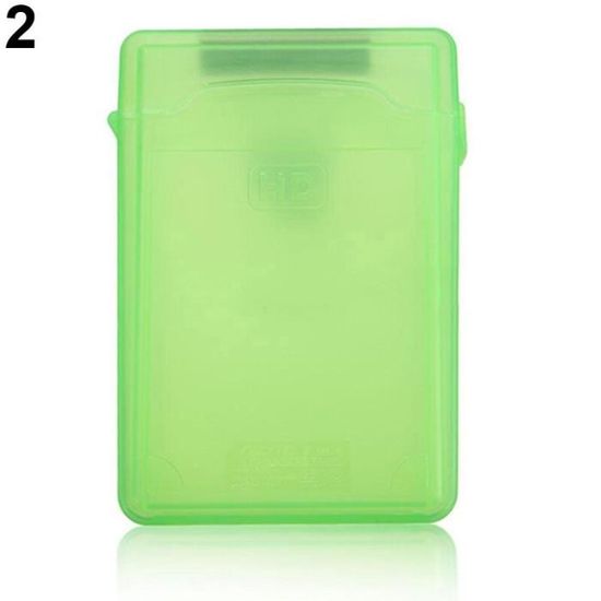 Vert--Boîte de rangement pour disque dur, couvercle en plastique, 3.5 ...