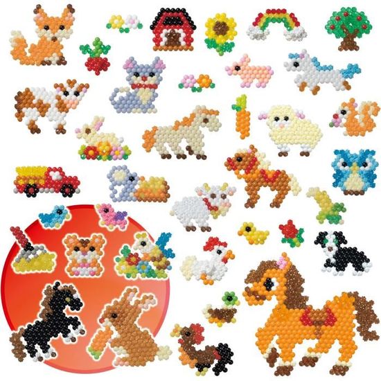 Aquabeads - La box une journée à la ferme - Edition prestige - Perles qui collent avec de l'eau ...
