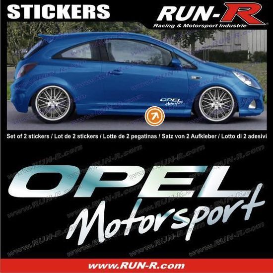 2 stickers OPEL MOTORSPORT 30 cm - CHROME - Cdiscount Maison
