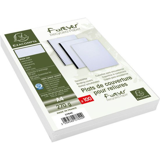 Pack de 100F EVERCOVER pour reliure A4 270 g Blanc - Cdiscount Beaux-Arts et Loisirs créatifs