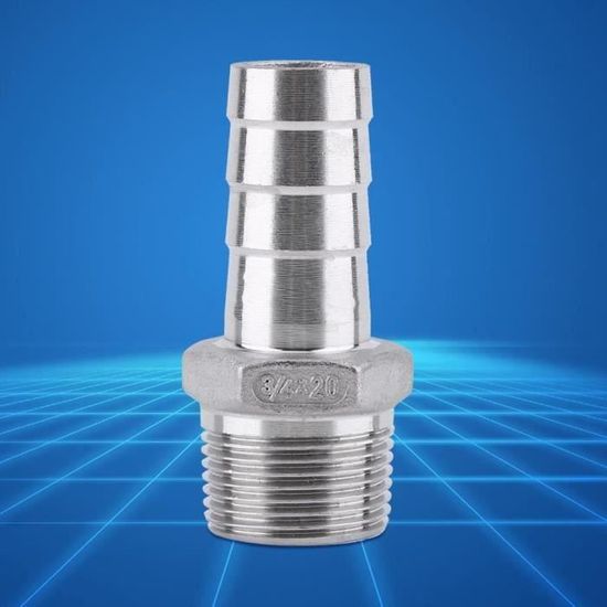 Yongme-Akozon Adaptateur Raccord de Tuyau Connecteur de Queue de Tuyau à Filetage Mâle en Acier ...