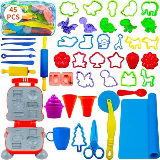 BNWRRCVKE 45 pièces Pate à Modeler pour Enfants, Outils de Pate à ...