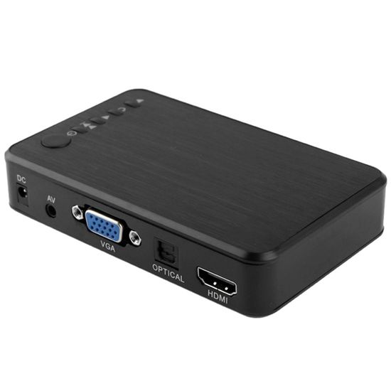 Mini Lecteur Multimédia Full HD 1080P HDd Carte SD USB Sortie HDMI Vga ...