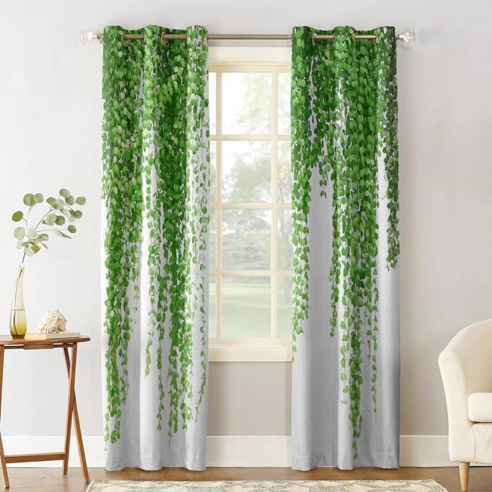 Lot De 2 Oeillets Rideaux Occultants Fond Blanc Occultant Isolant ...