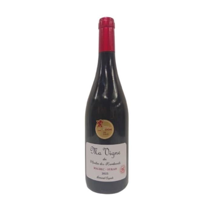 Malbec - Syrah 12% - Moulin des Rambaud 2022 BIO "Ma vigne" 1 x 75cl ...