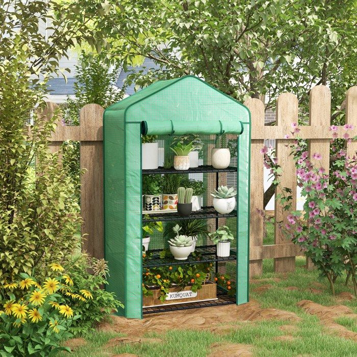 Serre de Jardin Balcon étagère Serre 4 Niveaux 90L x 49l x 160H cm ...