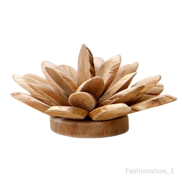 Lotus Forme Fleur Bureau Affichage Bois Pétale Bureau À La Bureau Décor ...