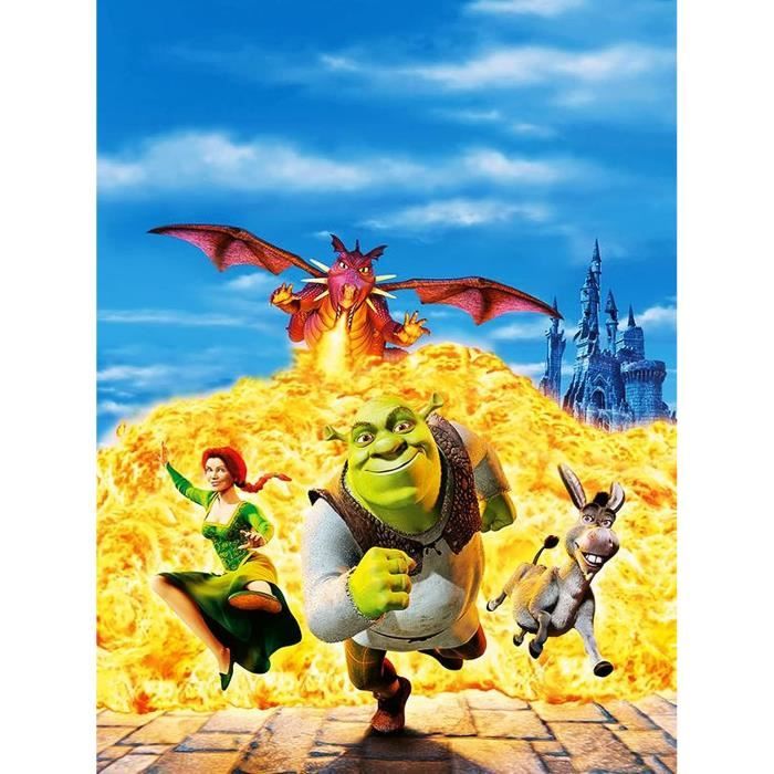 Shrek Diamond Painting Kit Pour Enfants Diy 5D Strass Complet Diamant ...