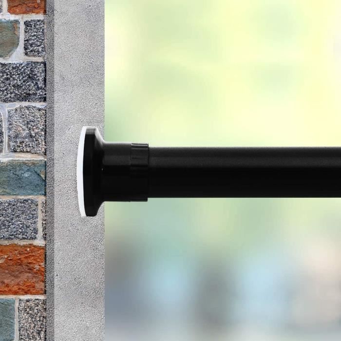 Tringle à rideau télescopique sans perçage - barre de serrage réglable ...