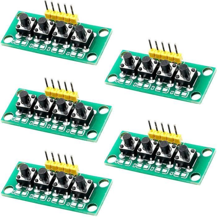 5 Pièces Module De Clavier 4 Touches 1X4 4 Boutons De Clé Indépendants Module De Commande ...