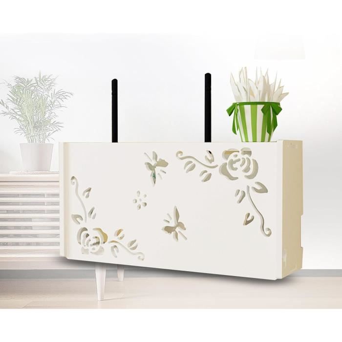 Support Box Internet Vertical Mural Étagère Tv Wifi Box Rangement Petit ...