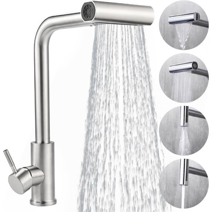 Robinet Cuisine avec Douchette Extensible Mitigeur Cuisine en Acier ...