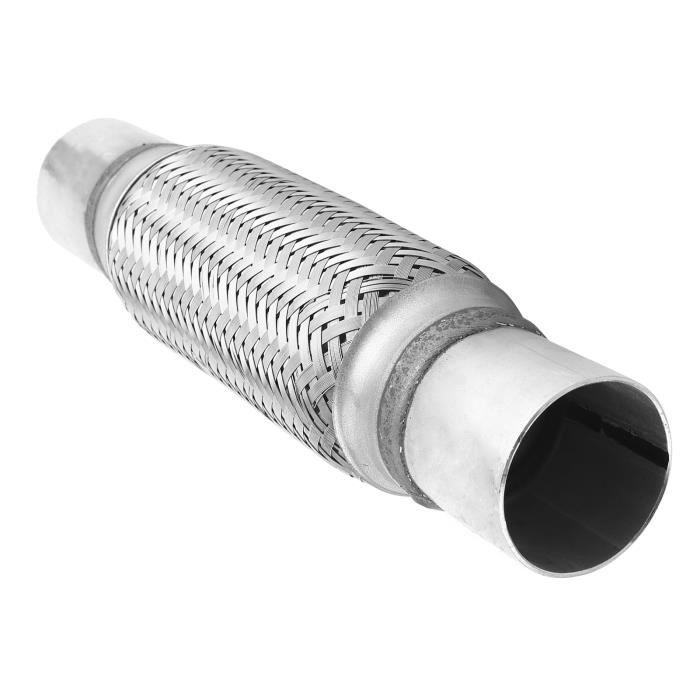 Dilwe Tube d'échappement Tuyau d'Échappement Acier Inoxydable Soudé Tube de Sortie d'Air Tressé ...