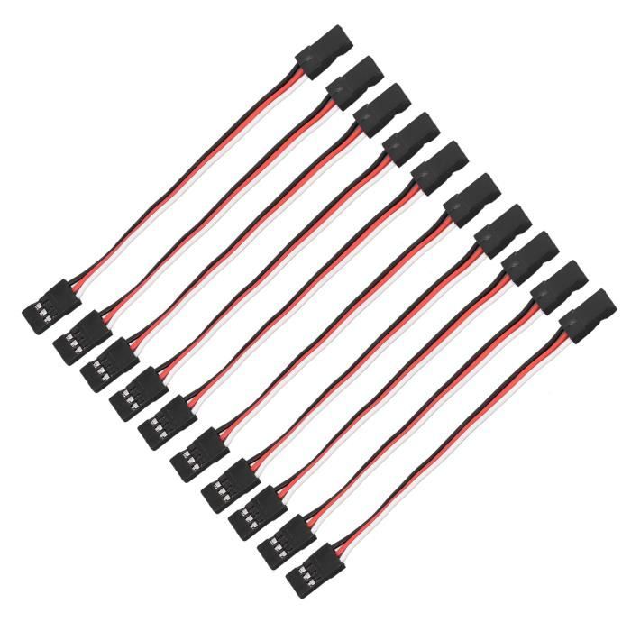 Lot de 10 Câbles d'Extension Servo 3 Pin pour Voiture Modèle - EJ.LIFE ...