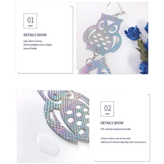 Fafeicy Répulsif pour oiseaux Outil de Dissuasion des Oiseaux ...