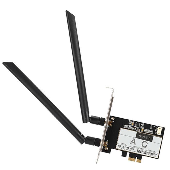 Carte réseau, carte WIFI PCI-E Desktop PC 1300Mbps adaptateur de carte ...
