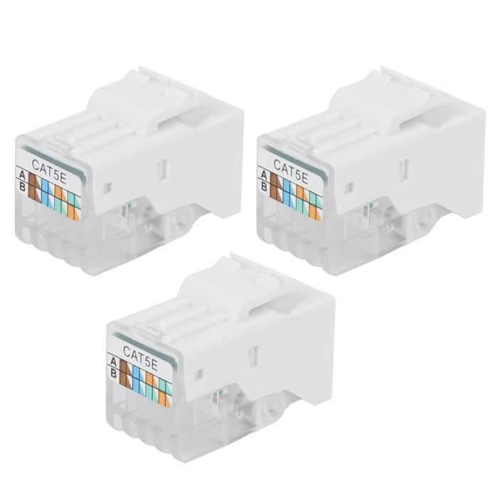 HURRISE Module RJ45 3 pièces RJ45 Module CAT5E outil gratuit réseaux ...