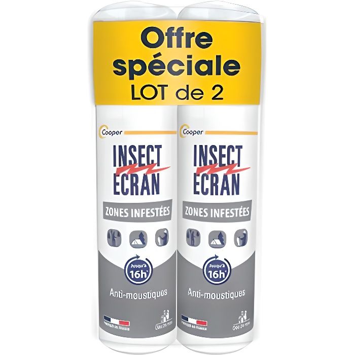 Insect Ecran Zones infestées Spray Répulsif Peau anti-moustiques 2 x ...