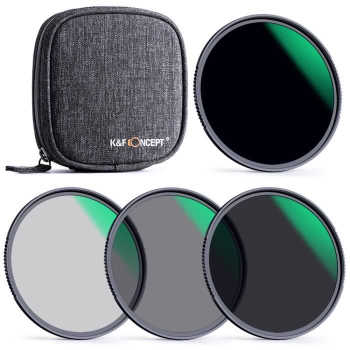 Kit de Filtres Densité Neutre 77mm - K&F CONCEPT - ND4 ND8 ND64 ND1000 - Cdiscount Appareil Photo