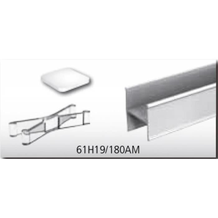 Profil H - MANTION - 180 cm - Aluminium - Couleur Gris - Pour portes ...