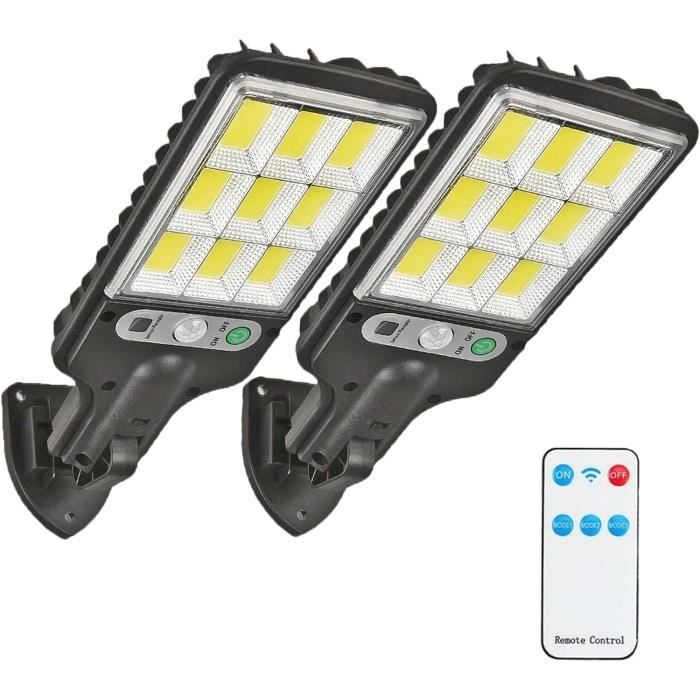 Lot De 2 Lampes Solaires Super Lumineuses Pour Extérieur Angle D'Éclairage 120° Lampes Solaires ...