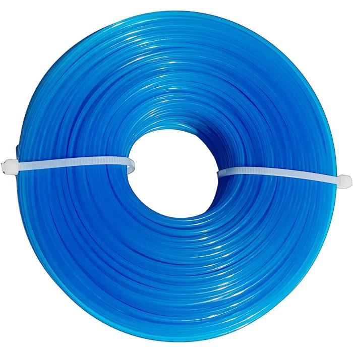 LISM Fil de coupe pour débroussailleuse électrique - 1,6 mm x 100 m - Fil de nylon rond - Pour ...