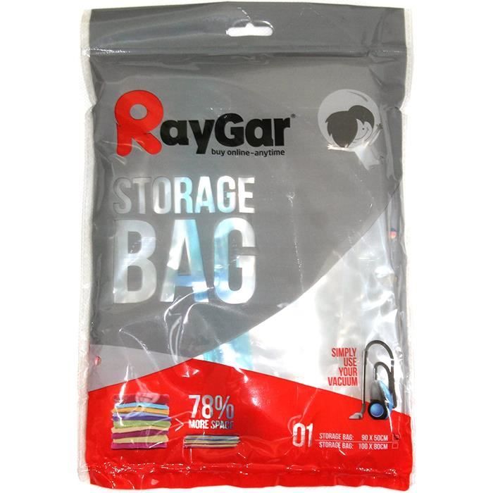 RayGar Lot de 6 Sacs de Rangement compressés sous Vide 90 x 50 cm224 ...
