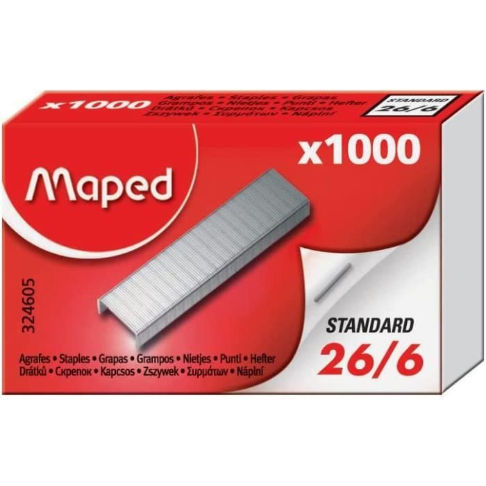 Agrafes en Acier Inoxydable 26/6 - Maped - Boîte de 1000 - Cdiscount ...