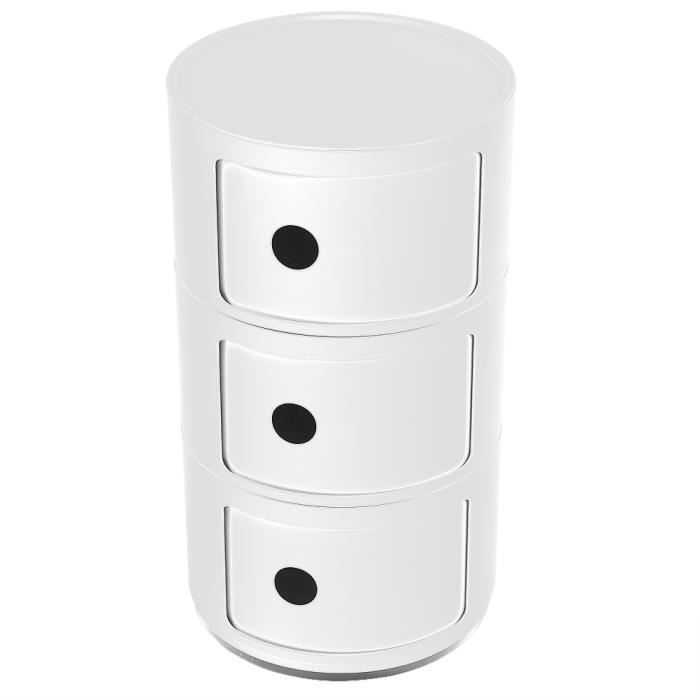 Table de chevet ronde Meuble de chevet Multifonctionnel Armoire de ...