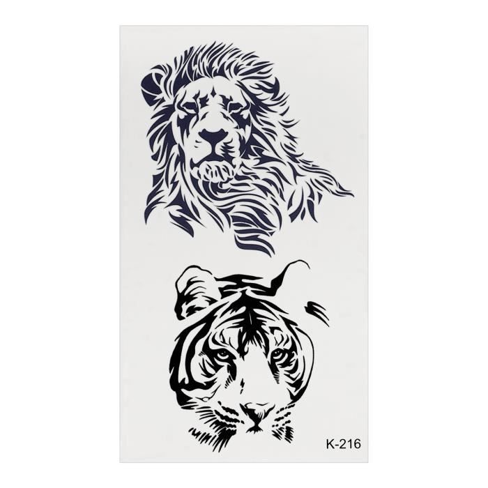 Tatouages Sticker Temporaires pour Homme Femme Filles Tattoo Étanche ...