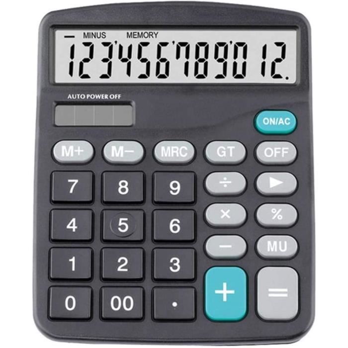 Calculatrice De Bureau Batterie Solaire Double Alimentation, 12 ...