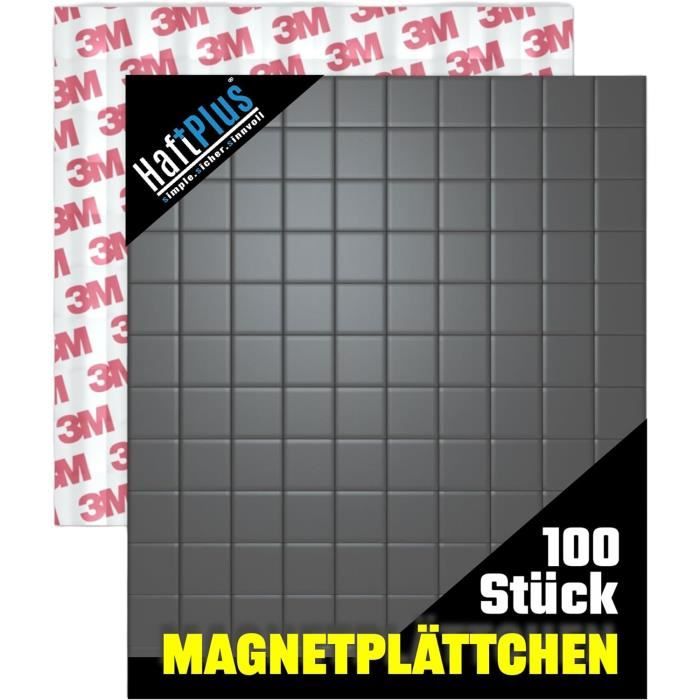 100 Pièces De Plaques Magnétiques Autocollantes, De Différentes Tailles ...