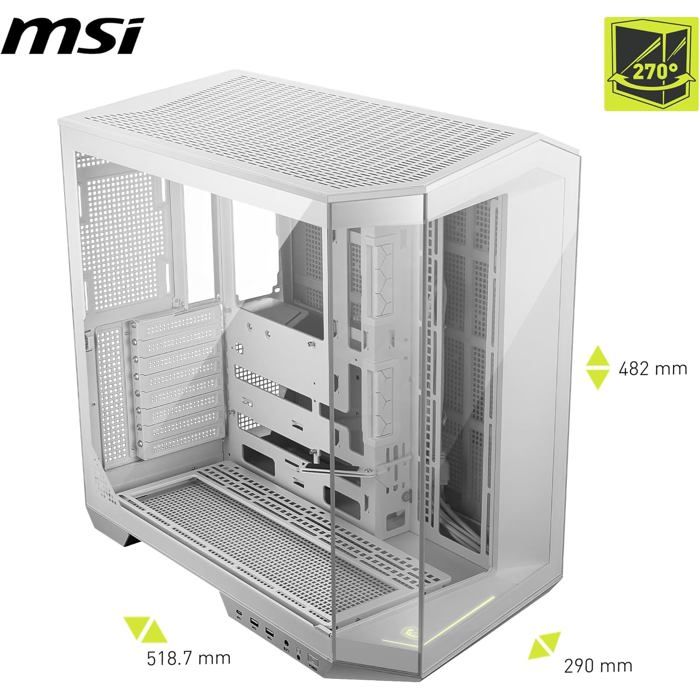 Boîtier PC ATX - CACTOSE - MAG PANO 100L PZ - Blanc - Compatible ATX et ...