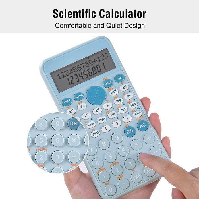 Calculatrice Scientifique, Mince et portatif, Affichage à Deux Lignes ...