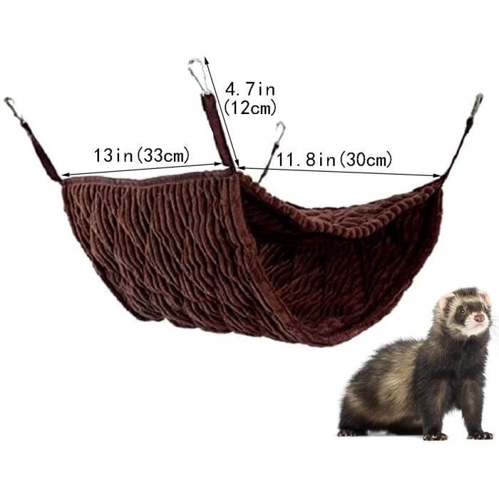 Hamac et tunnel pour petit animal - MARQUE - Café - 2 PCS - Confortable ...