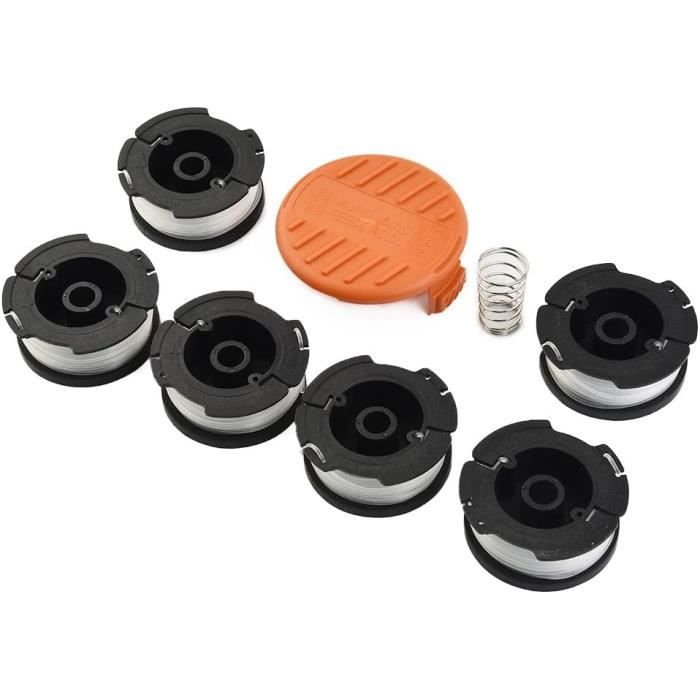 Lot de 6 bobines de fil pour débroussailleuse Black and Decker GL280 GL230 GL340 GL425 GL430 ...