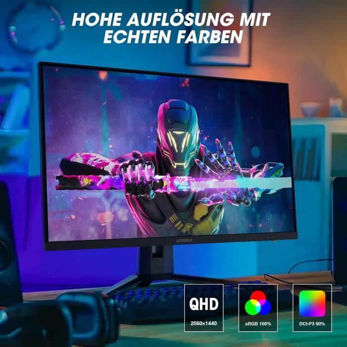 Ecran Gaming 27 Pouces Qhd 144 Hz, 1Ms, Dci-P3 90% Ecran Gamer ...