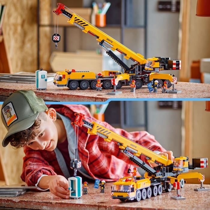 LEGO® City 60409 La grue de chantier mobile jaune, set de construction ...