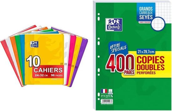 Lot 400 Pages Copies Doubles Grands Carreaux Seyès Format A4 (21X29,7Cm ...